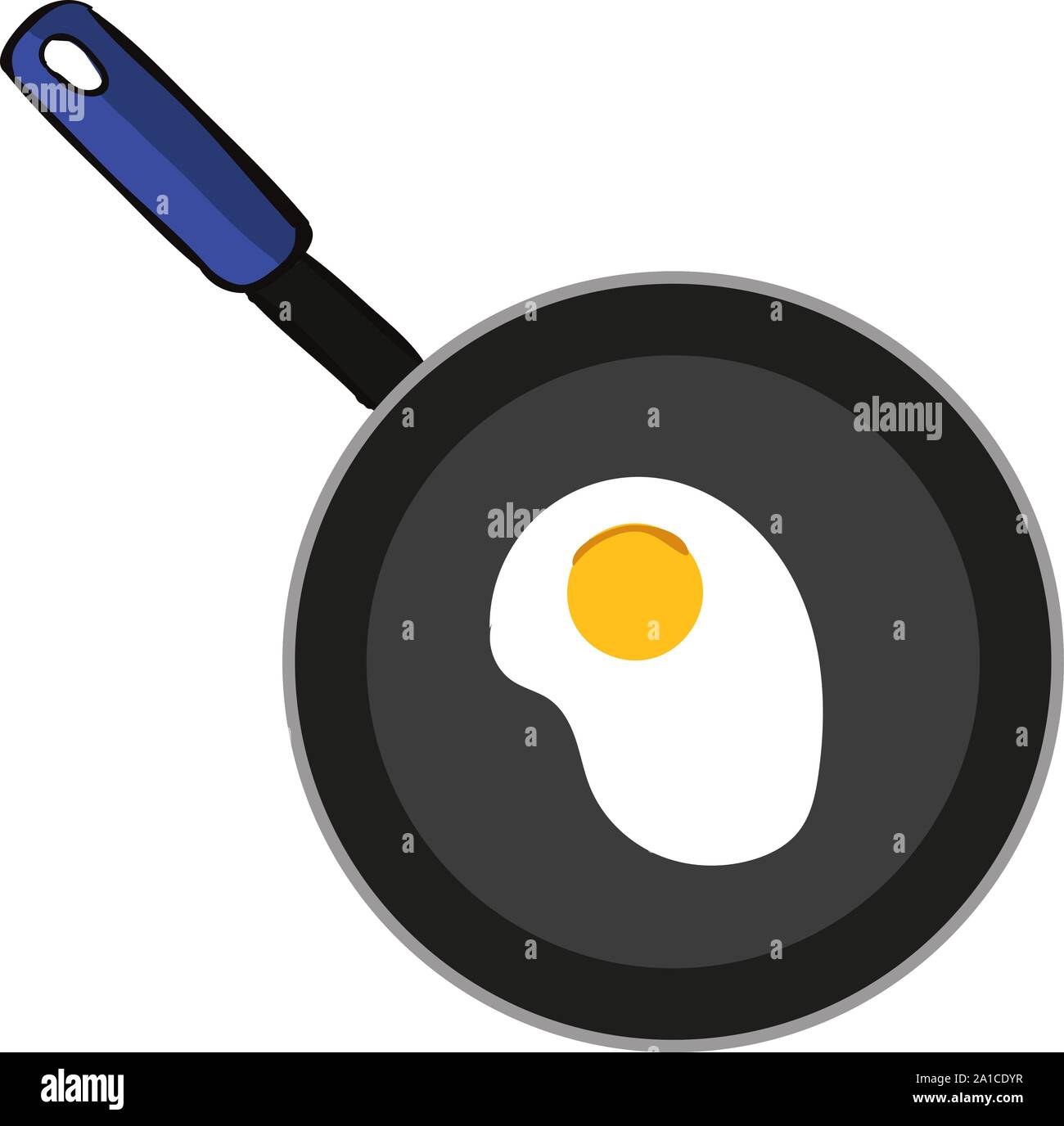 Hot frying egg in Stock Vector Images - Alamy