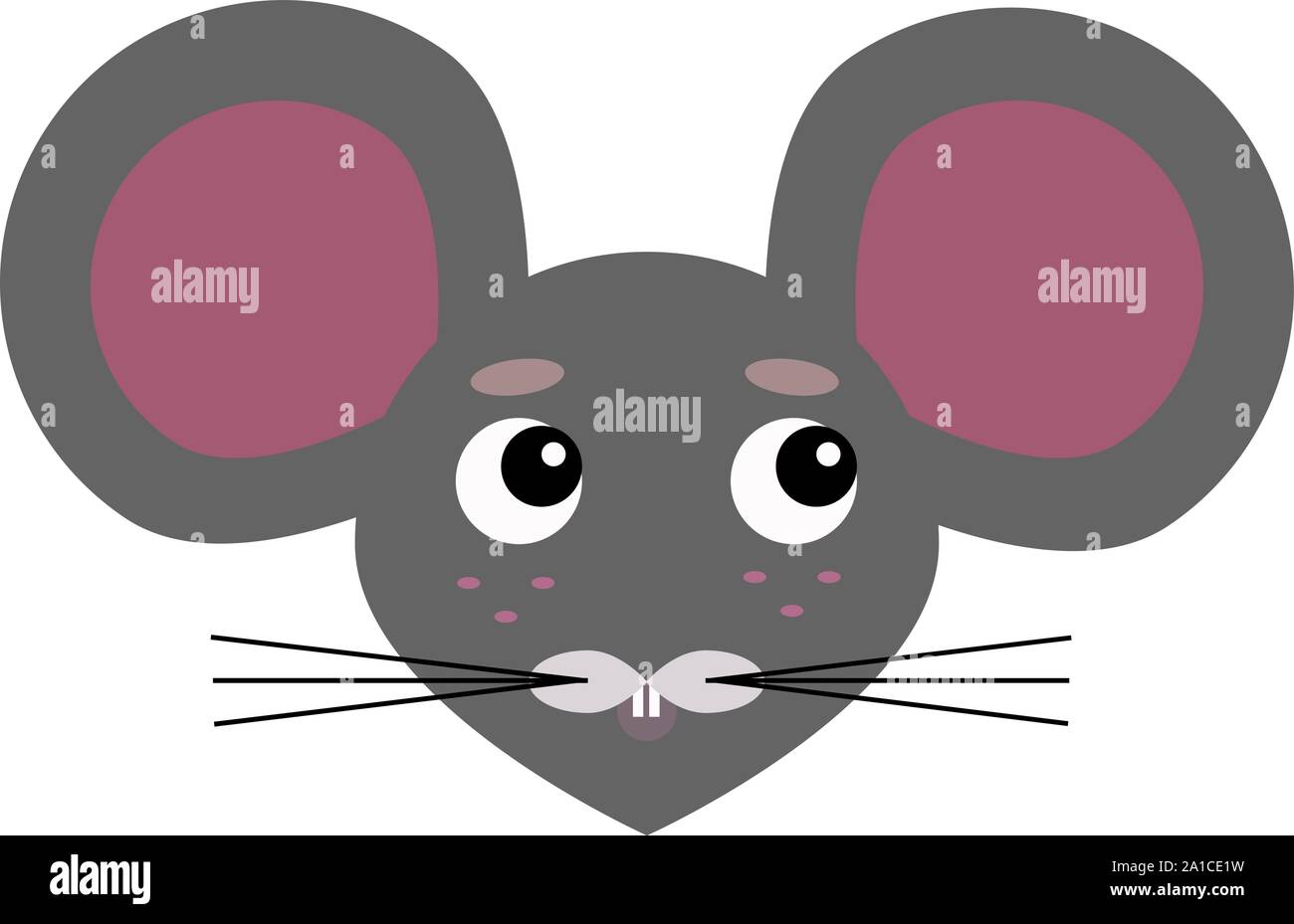 Mouse, illustration, vector on white background Stock Vector Image ...