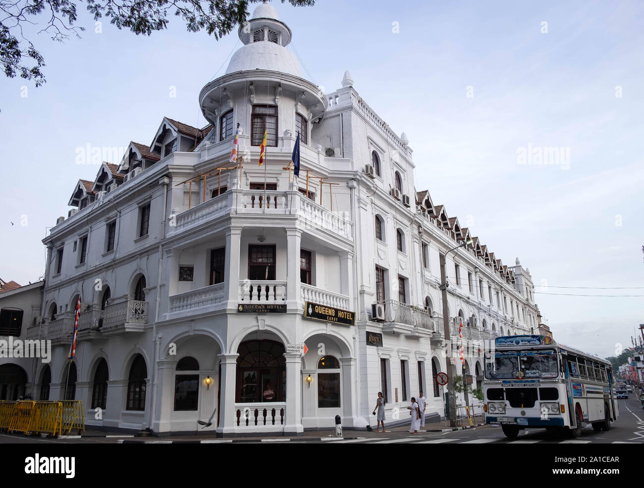 KANDY, SRI LANKA - AUGUST 04, 2019: Exterior of the historical building ...