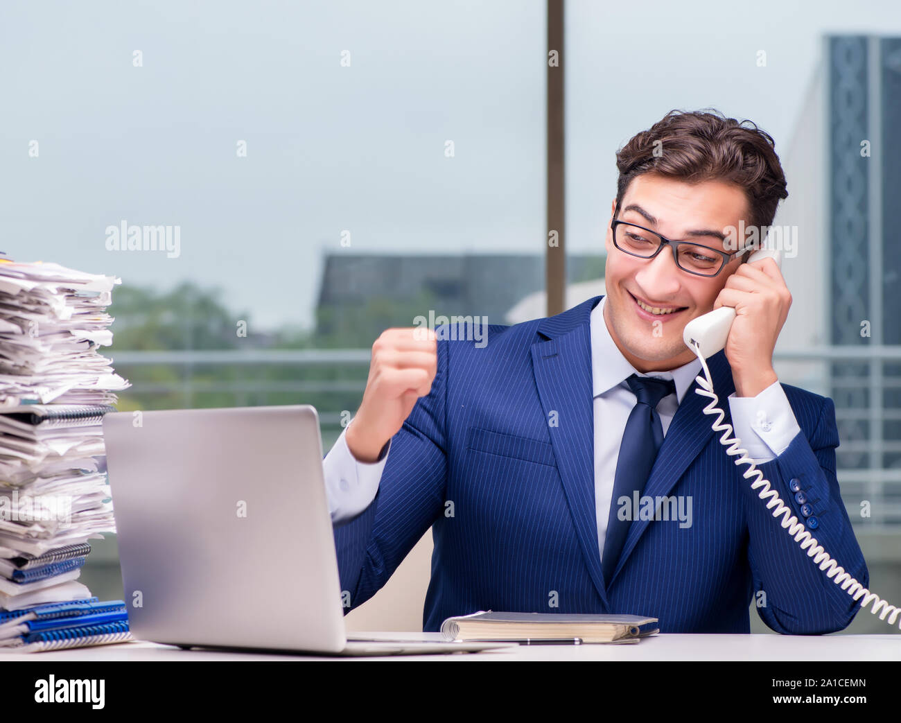 The angry call center employee yelling at customer Stock Photo - Alamy