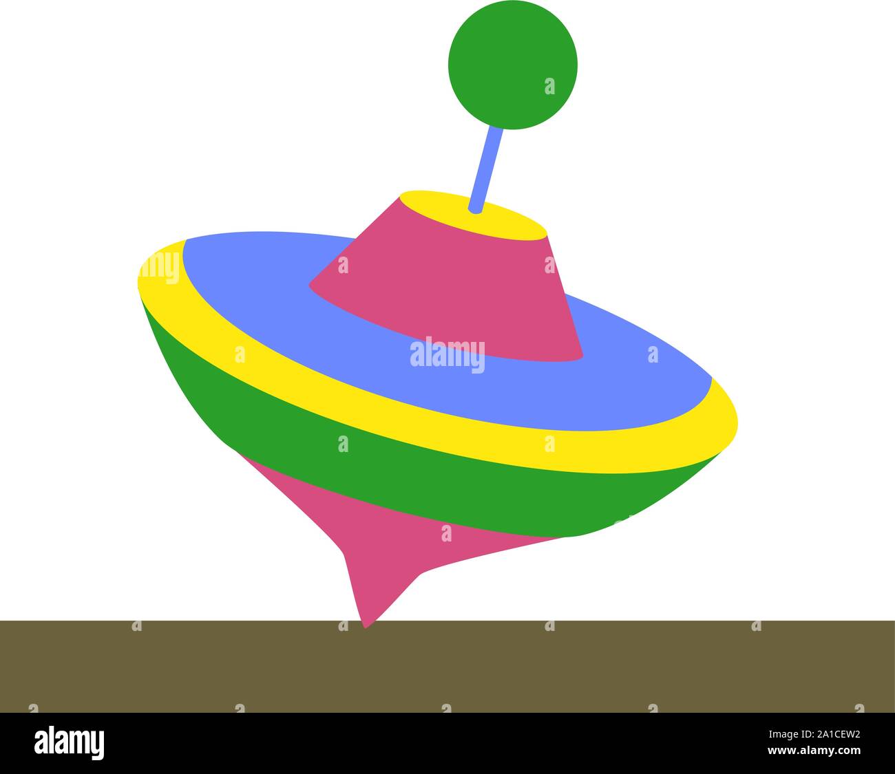 Peg top, illustration, vector on white background Stock Vector Image ...