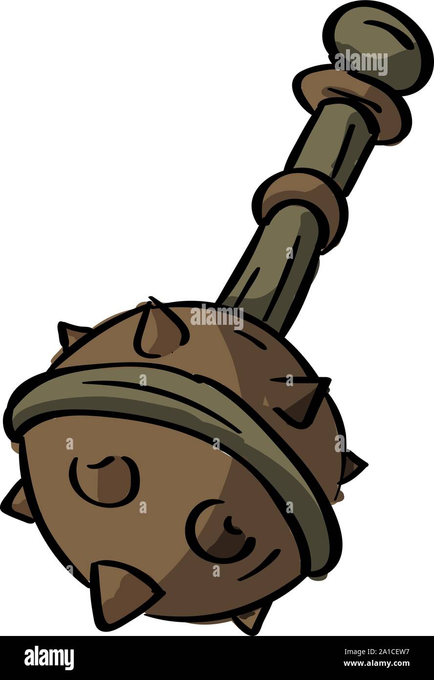 Old weapon, illustration, vector on white background Stock Vector Image ...