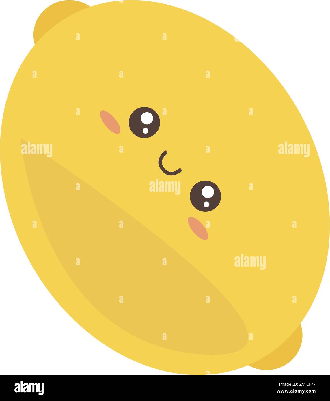 Cute lemon, illustration, vector on white background Stock Vector Image ...