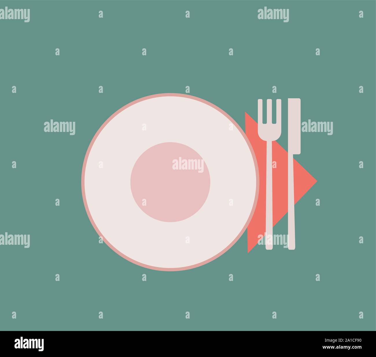 Plate, illustration, vector on white background Stock Vector Image ...
