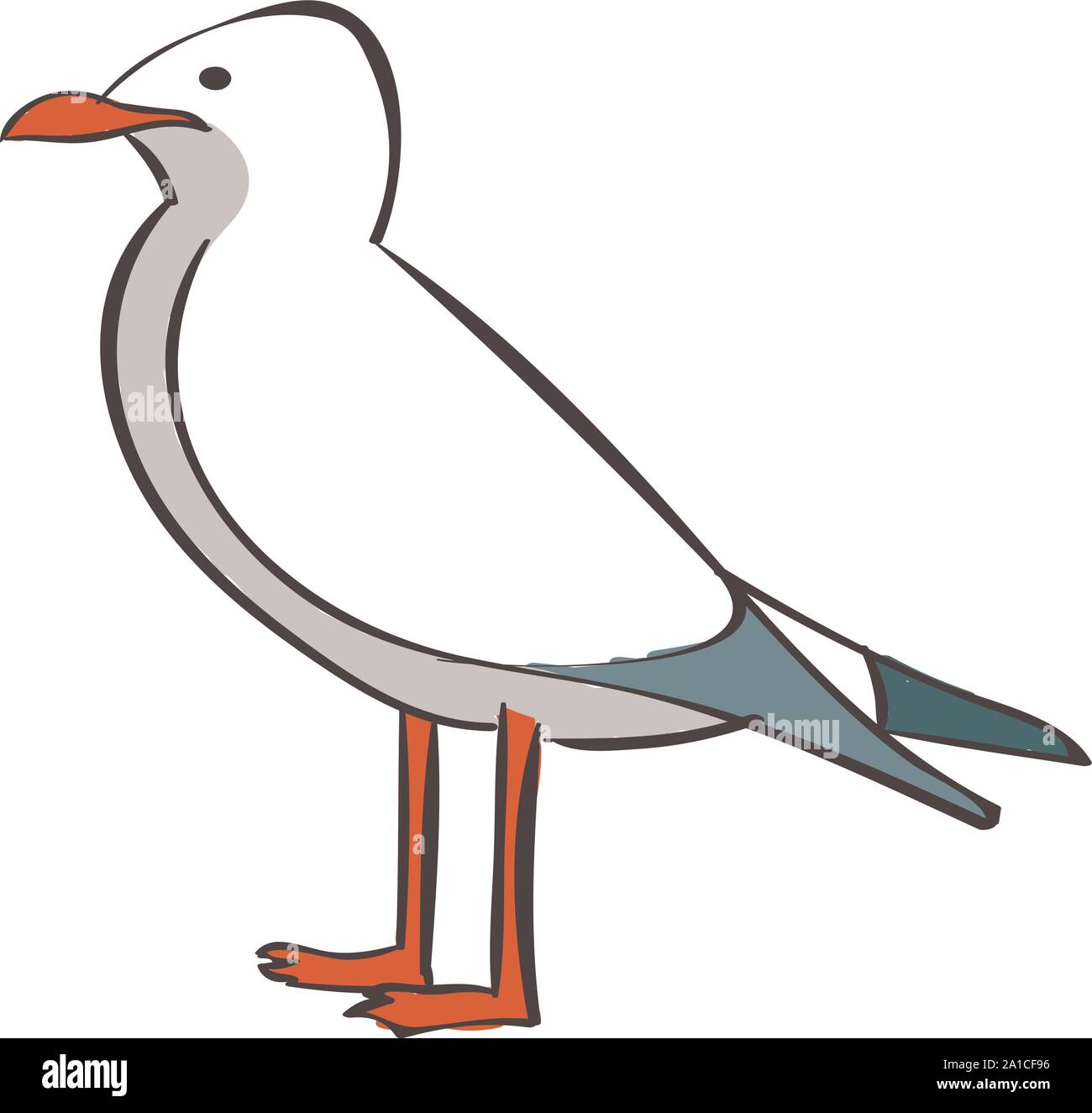 Gulls on flight Stock Vector Images - Alamy