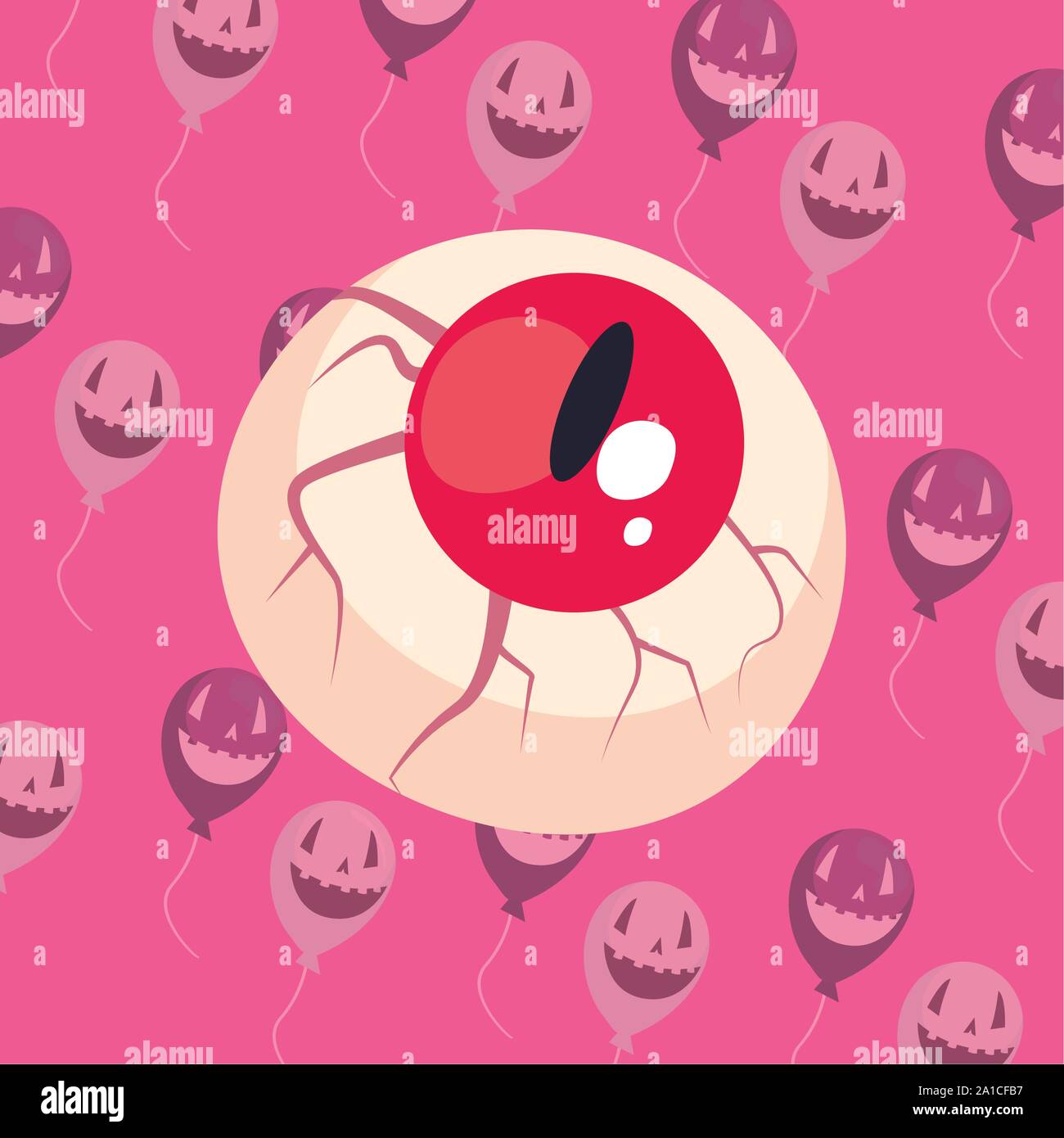eyes scary halloween with colorful background vector illustration ...