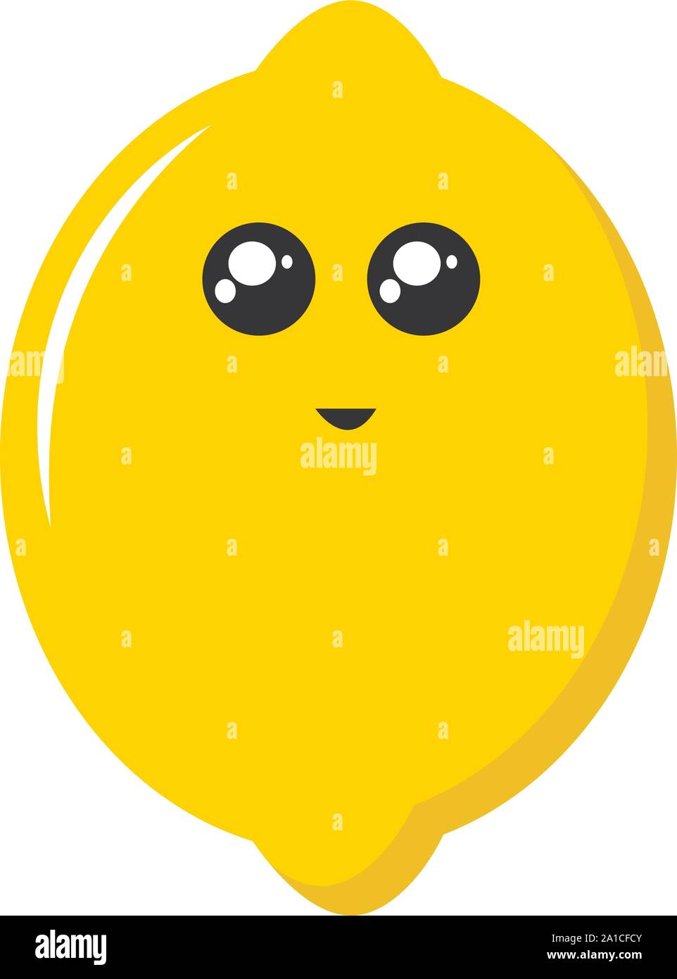 Happy lemon, illustration, vector on white background Stock Vector ...