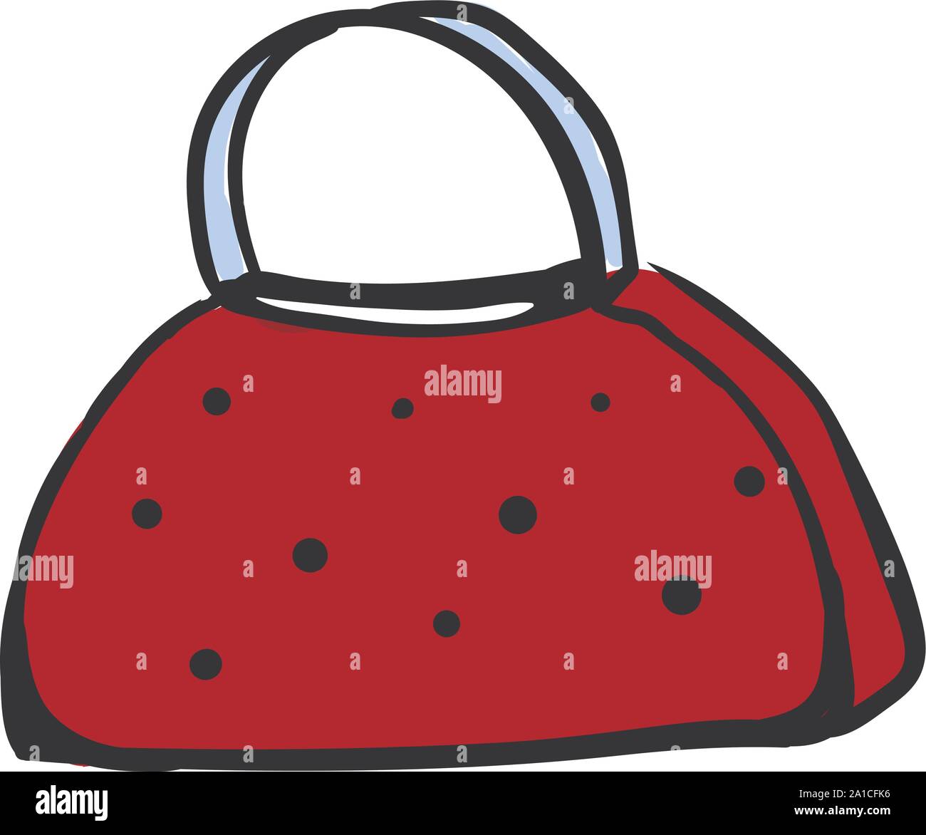 Red bag, illustration, vector on white background Stock Vector Image ...