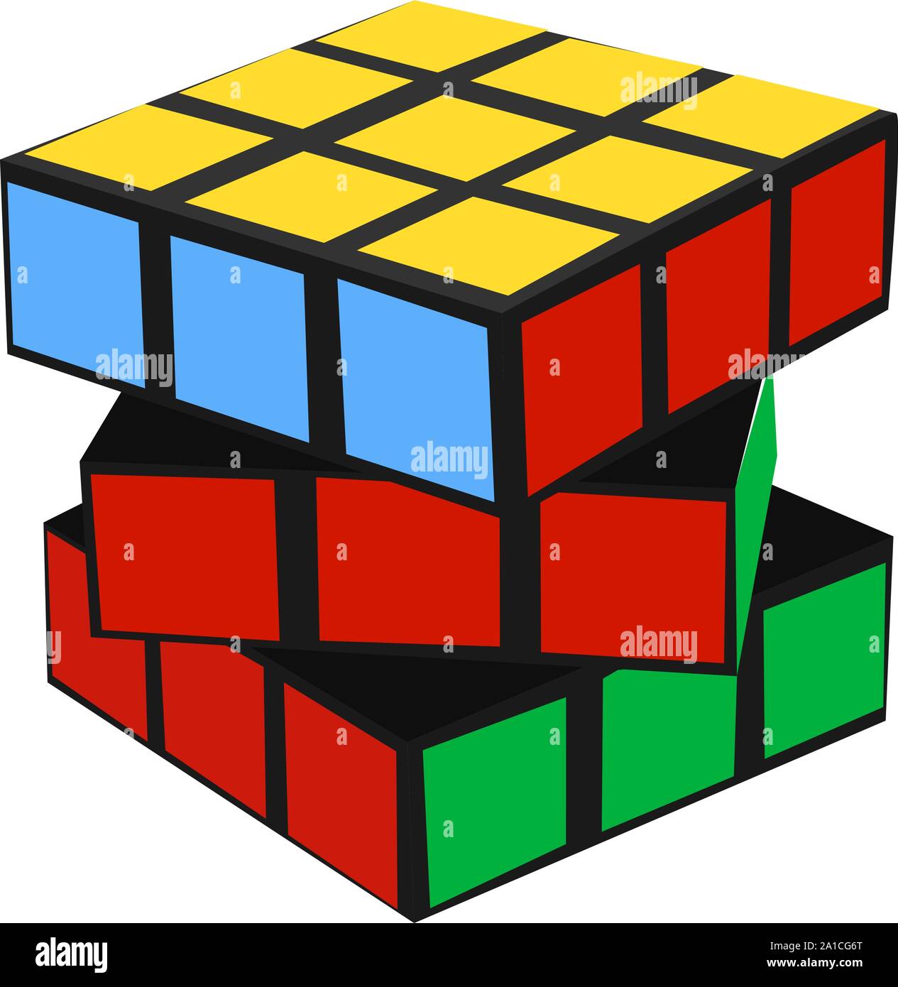 Rubiks cube, illustration, vector on white background Stock Vector Image & Art - Alamy
