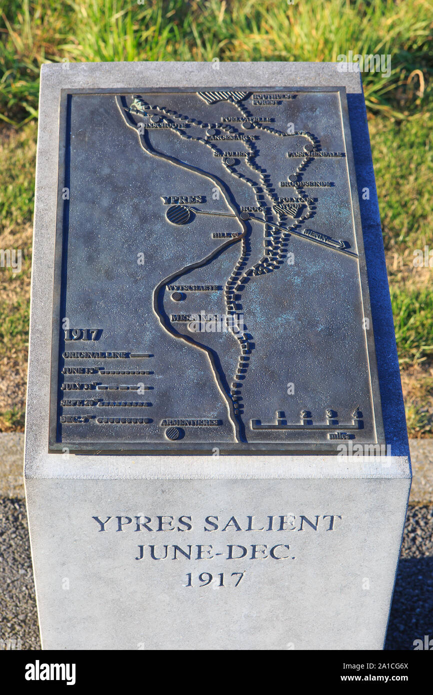 Western front map ypres hi-res stock photography and images - Alamy