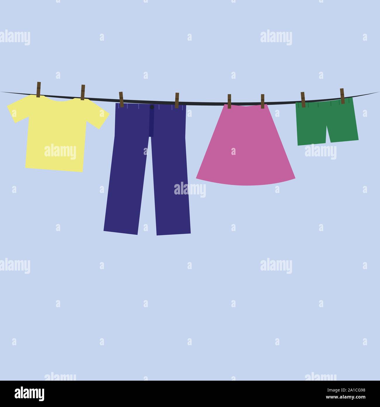 Clothes, illustration, vector on white background Stock Vector Image ...