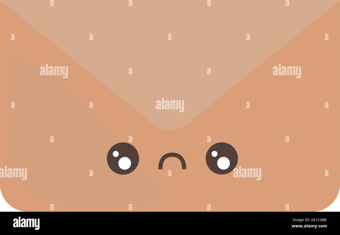 Sad envelope, illustration, vector on white background Stock Vector ...