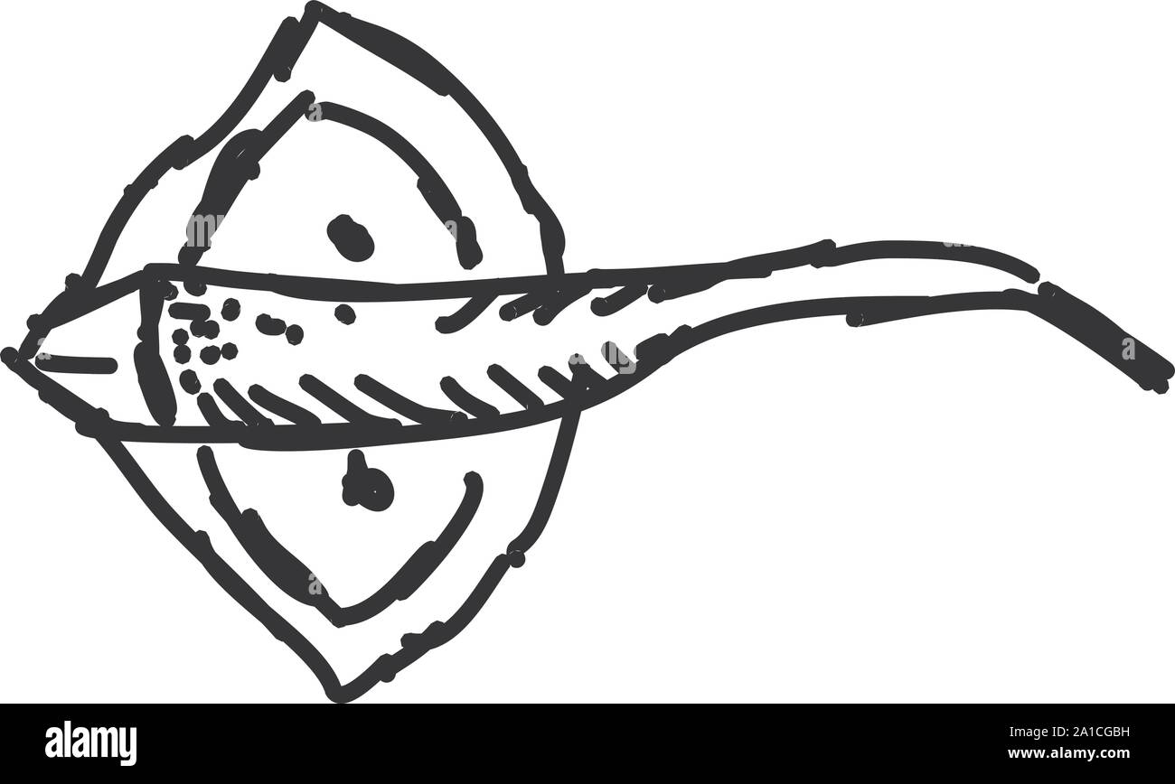 Fish drawing, illustration, vector on white background Stock Vector ...