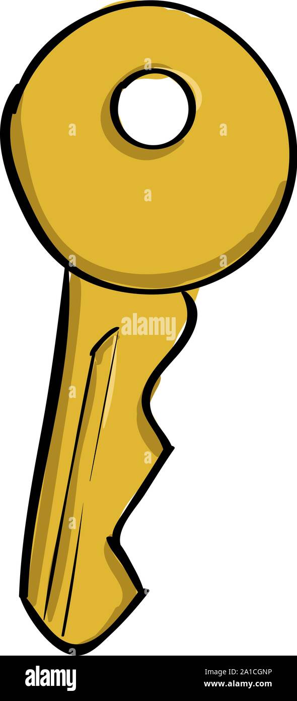 Small key, illustration, vector on white background Stock Vector Image ...