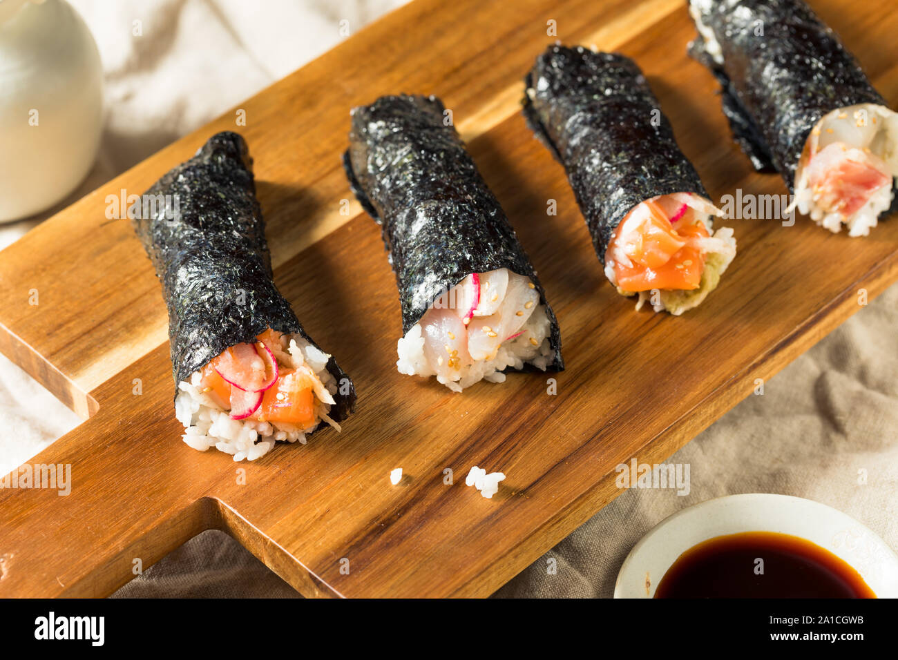 Sushi handrolls hi-res stock photography and images - Alamy