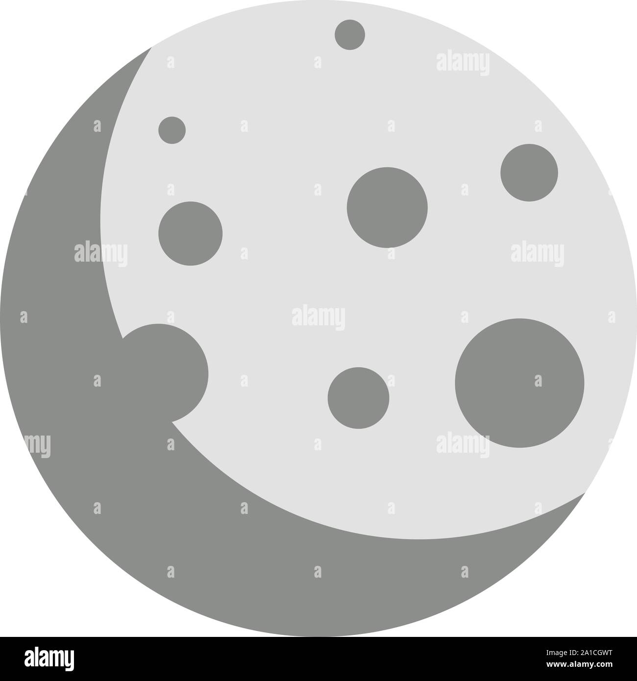 Moon, illustration, vector on white background Stock Vector Image & Art ...