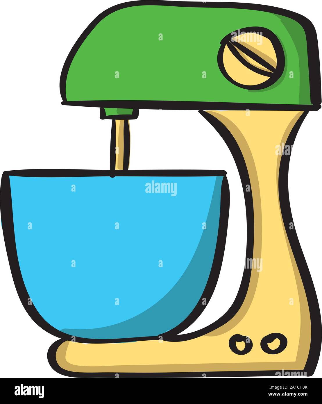 Mixer, illustration, vector on white background Stock Vector Image ...