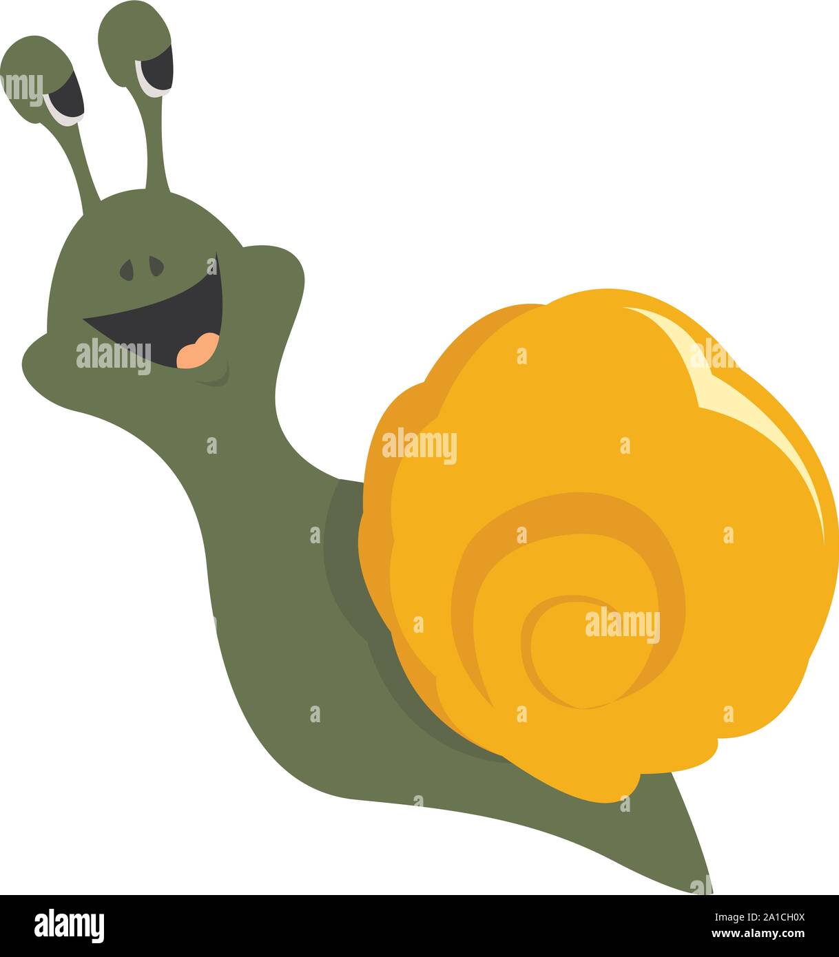 Snail drawing, illustration, vector on white background Stock Vector ...