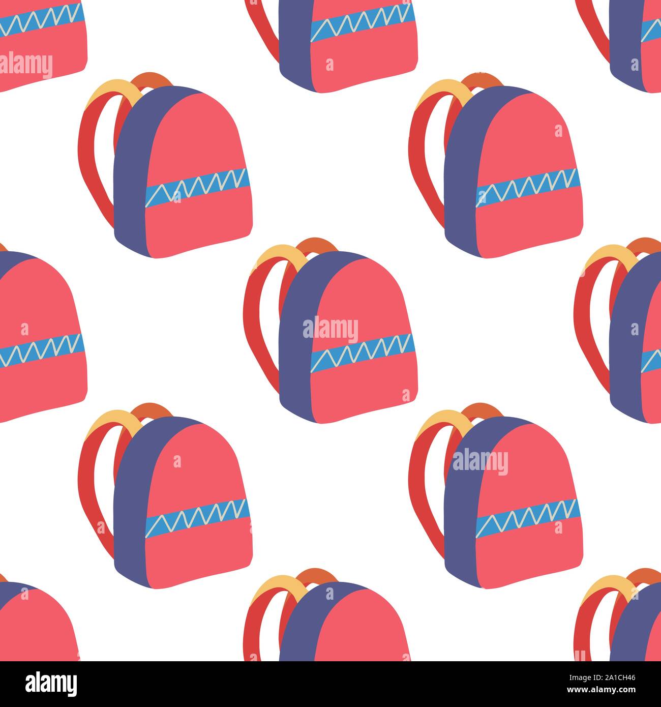 Flat seamless pattern pink backpack for fabric design, big scale ...