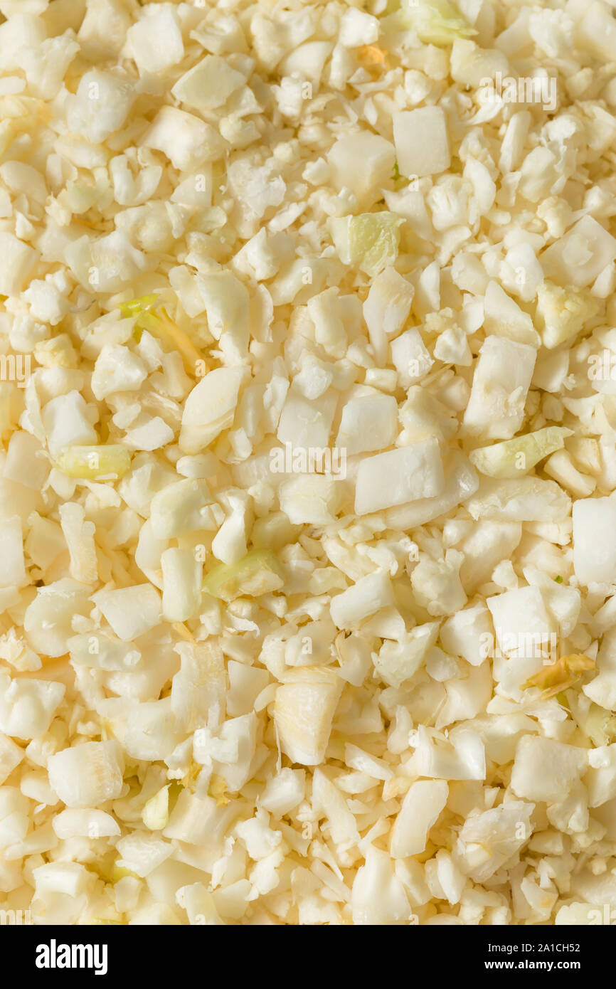 Homemade Organic Raw Cauliflower Rice in a Bowl Stock Photo - Alamy