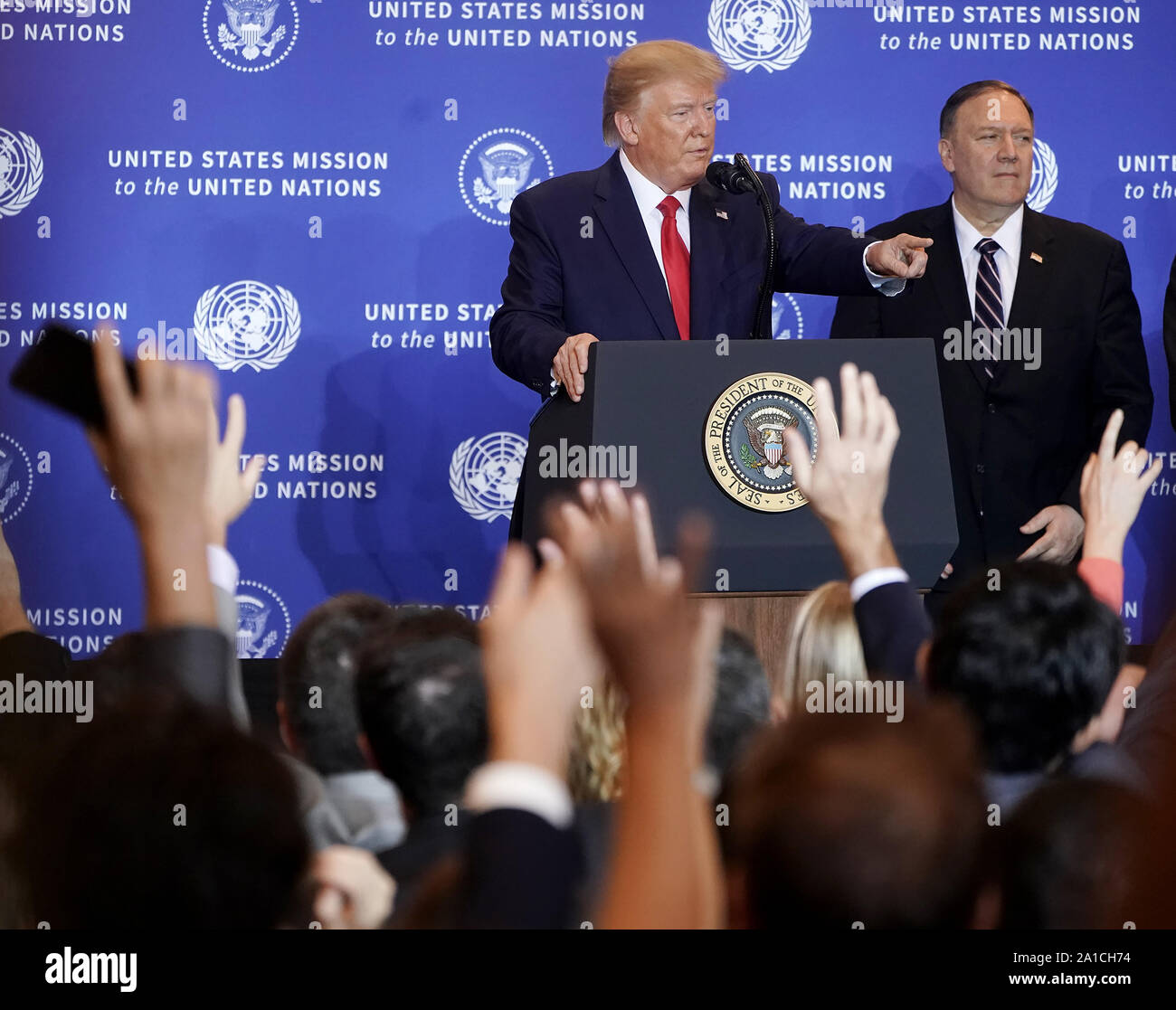 New York, United States. 25th Sep, 2019. U.S. President Donald Trump ...