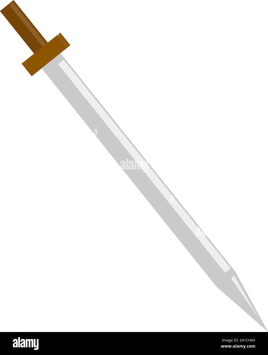 Sword, illustration, vector on white background Stock Vector Image ...