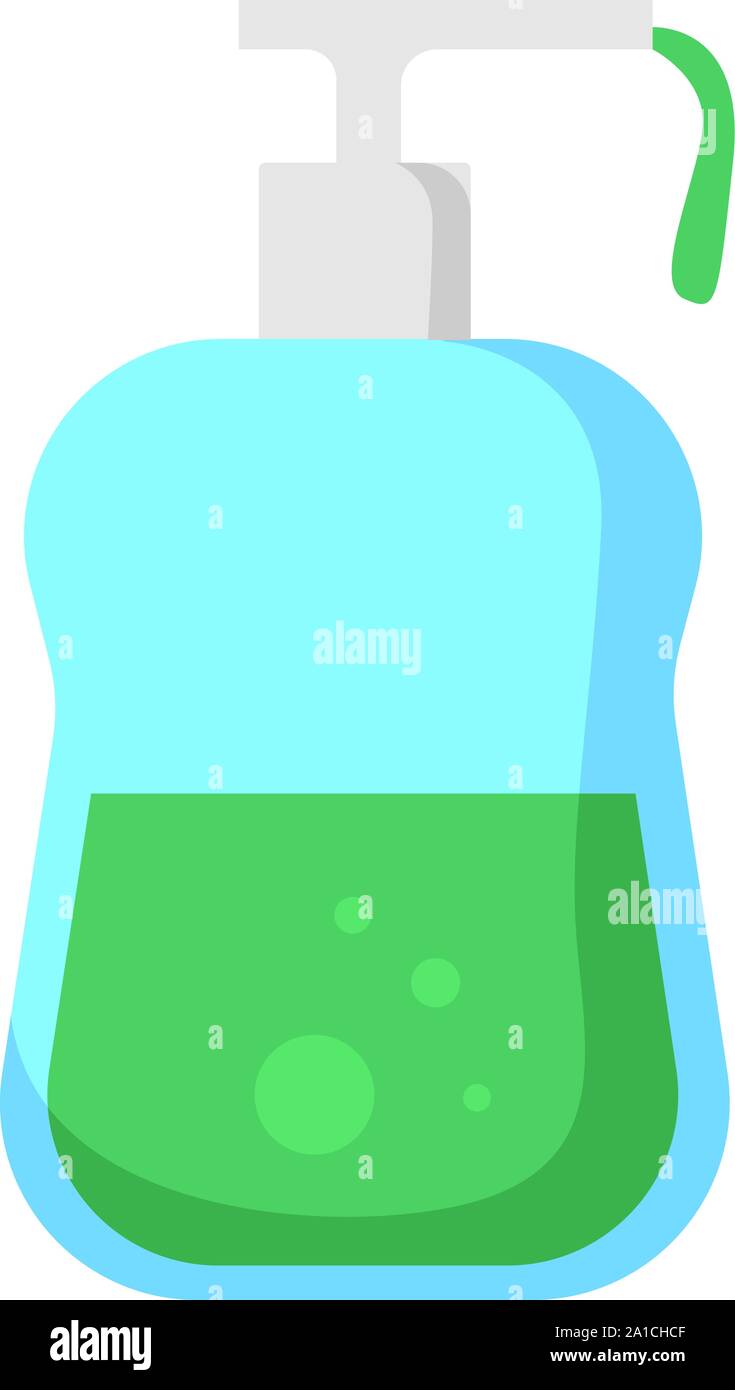 Green soap, illustration, vector on white background Stock Vector Image ...