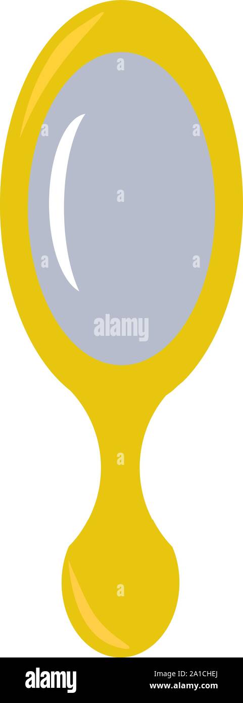 Yellow mirror, illustration, vector on white background Stock Vector ...