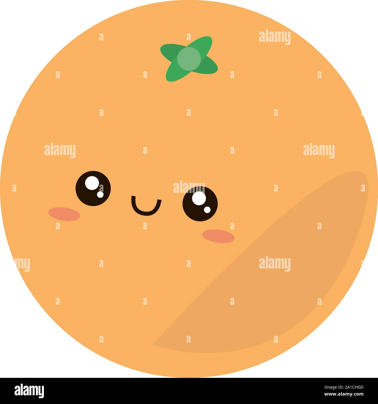 Cute orange, illustration, vector on white background Stock Vector ...