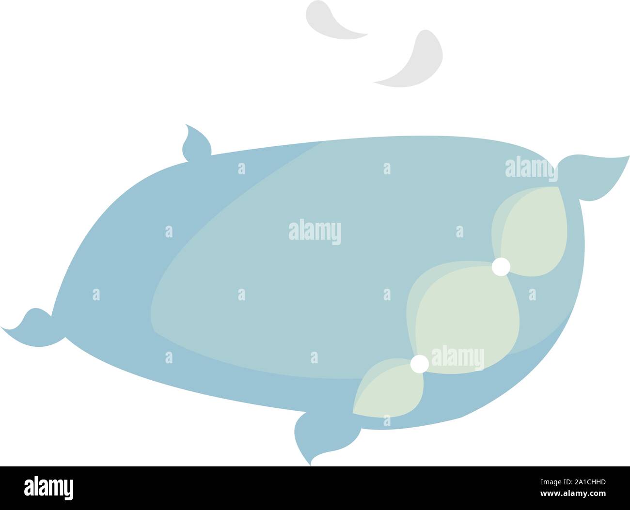 Blue pillow, illustration, vector on white background Stock Vector ...