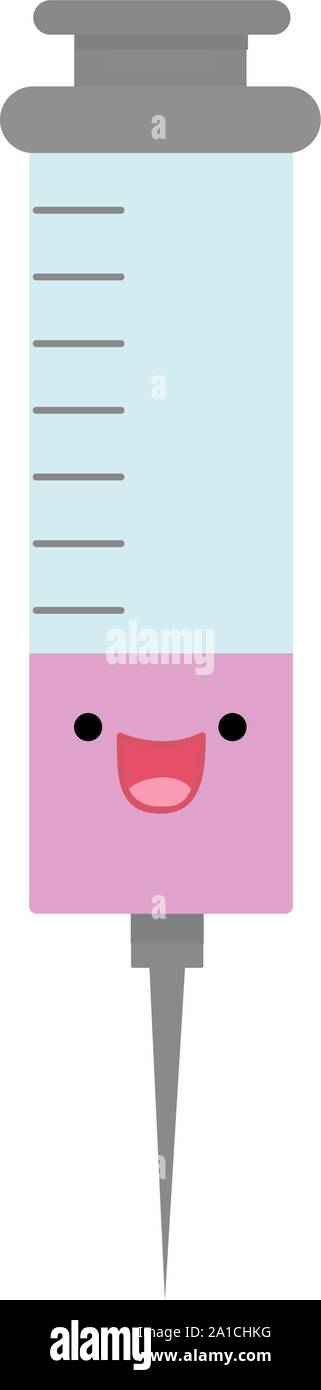 Injection, illustration, vector on white background Stock Vector Image ...