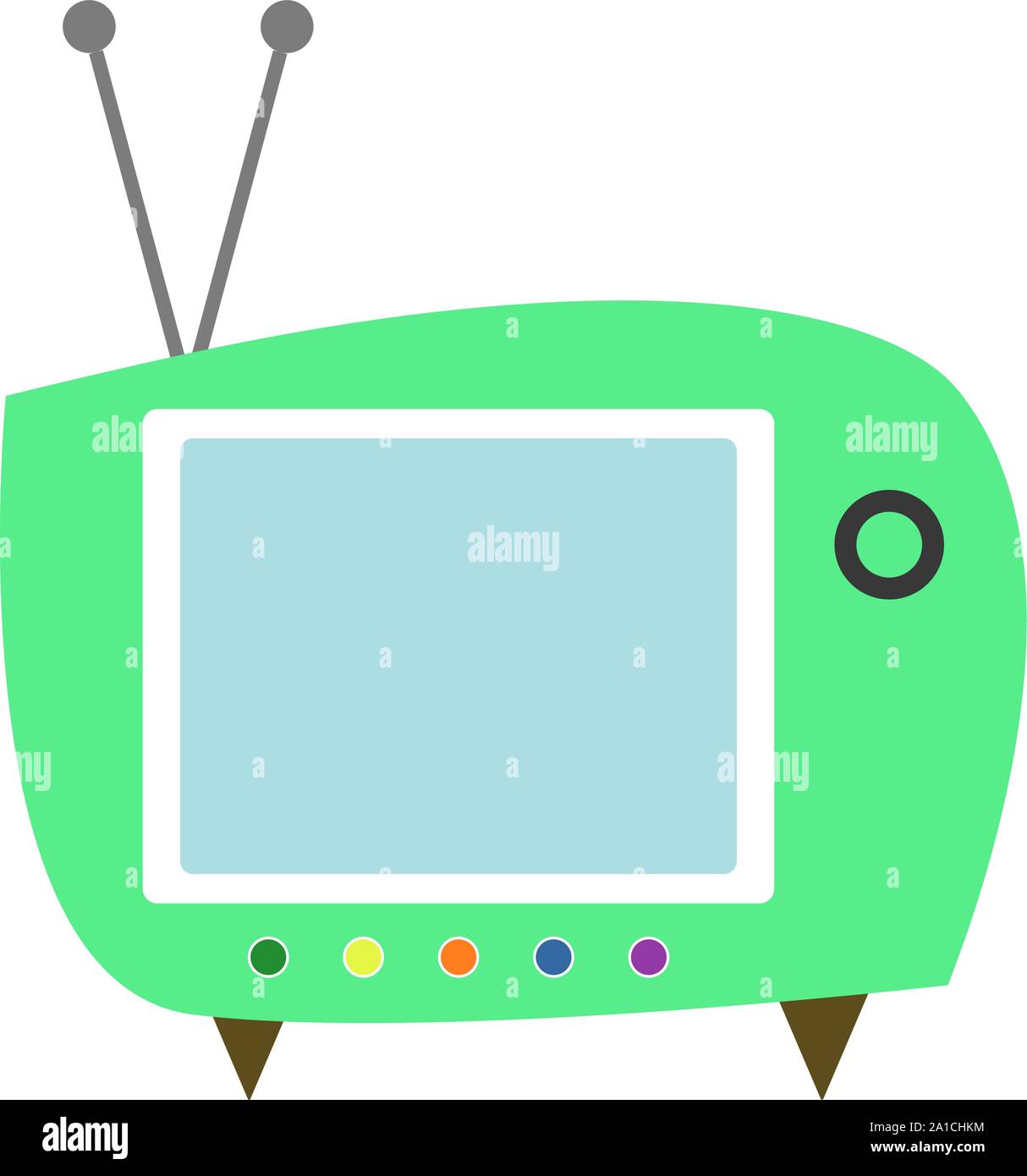 Television antenna on green Stock Vector Images - Alamy