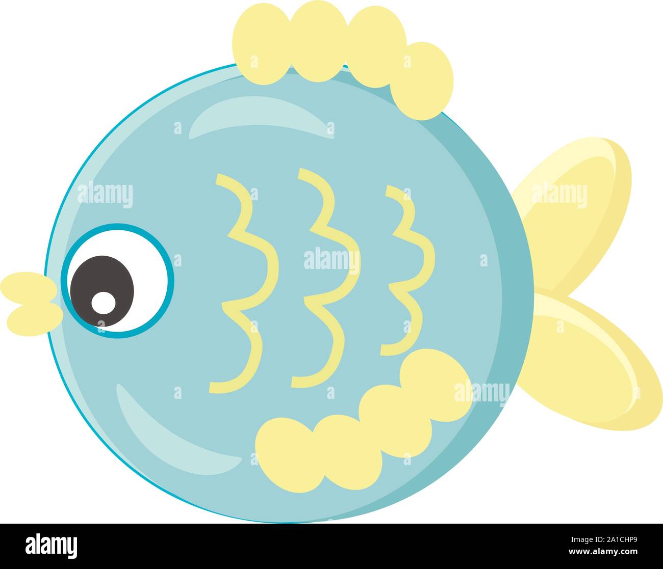 Cute fish, illustration, vector on white background Stock Vector Image ...