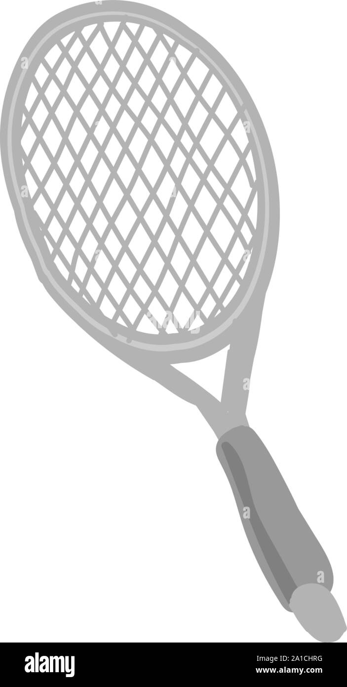Tennis racket, illustration, vector on white background Stock Vector ...