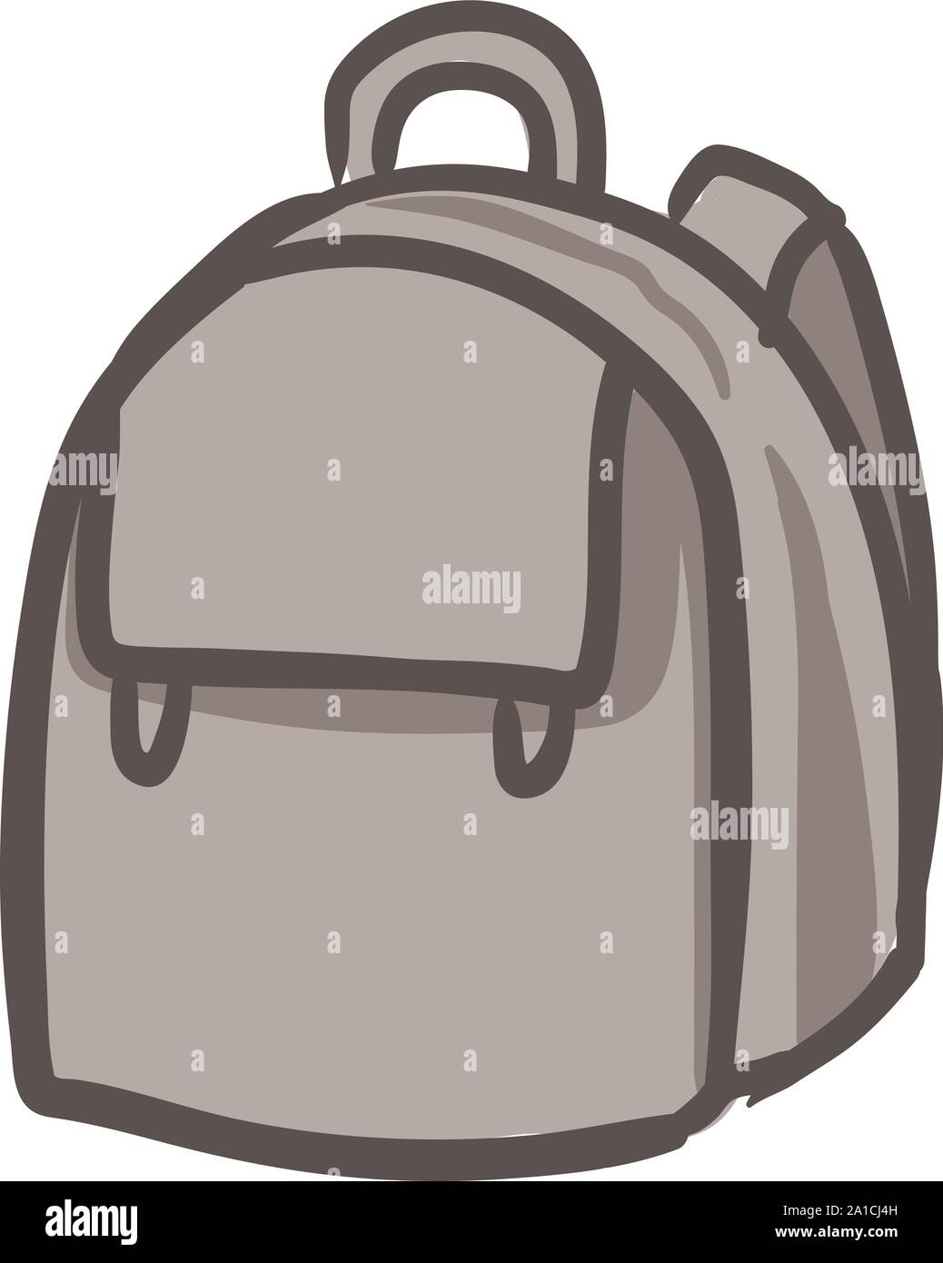 School bag, illustration, vector on white background Stock Vector Image ...