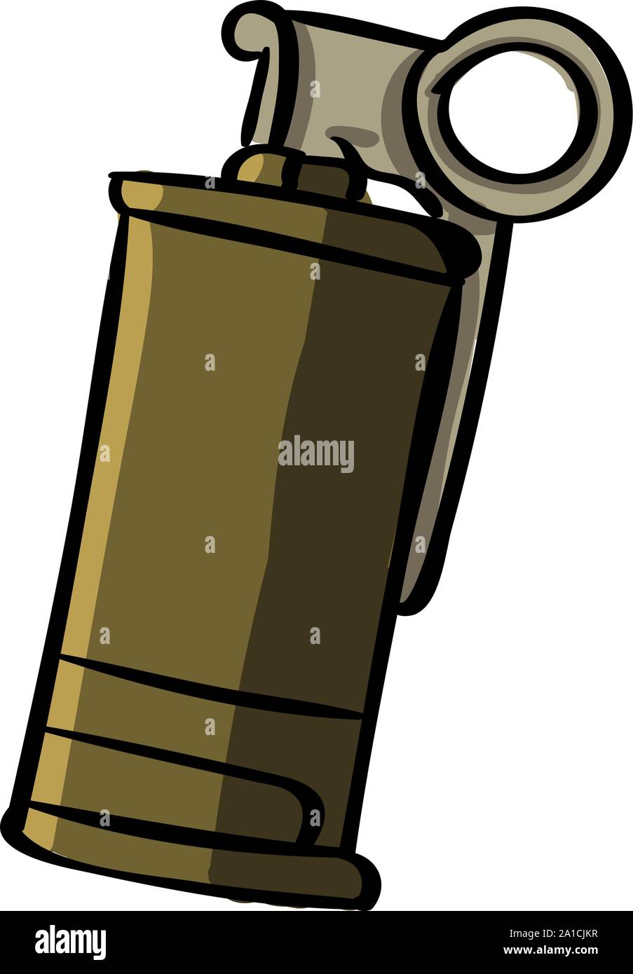 Smoke grenade, illustration, vector on white background Stock Vector ...