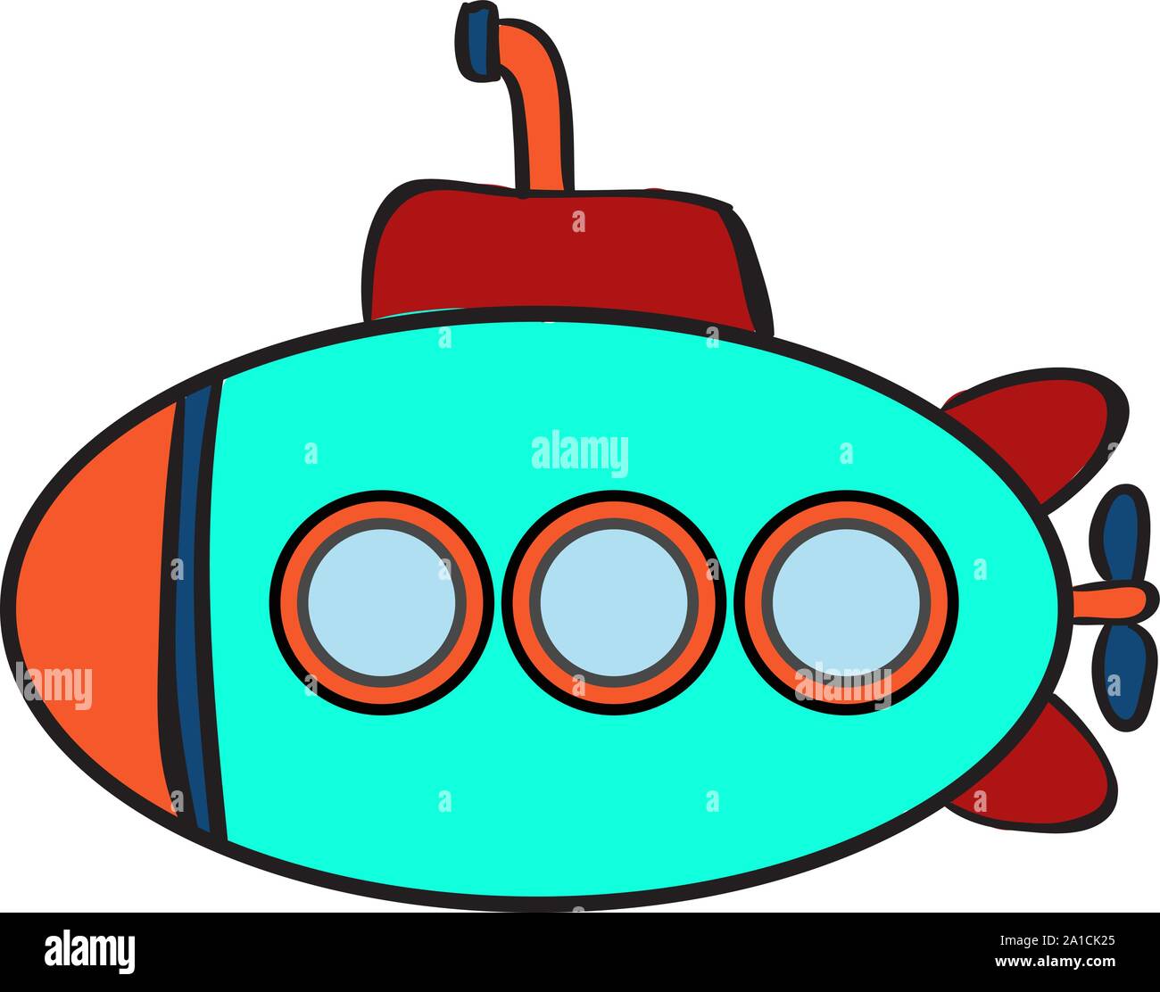 Military submarine isolated on Stock Vector Images - Alamy