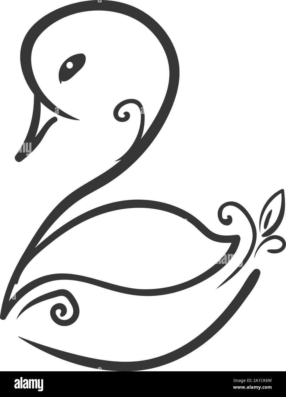 Swan pattern seamless background Cut Out Stock Images & Pictures - Alamy