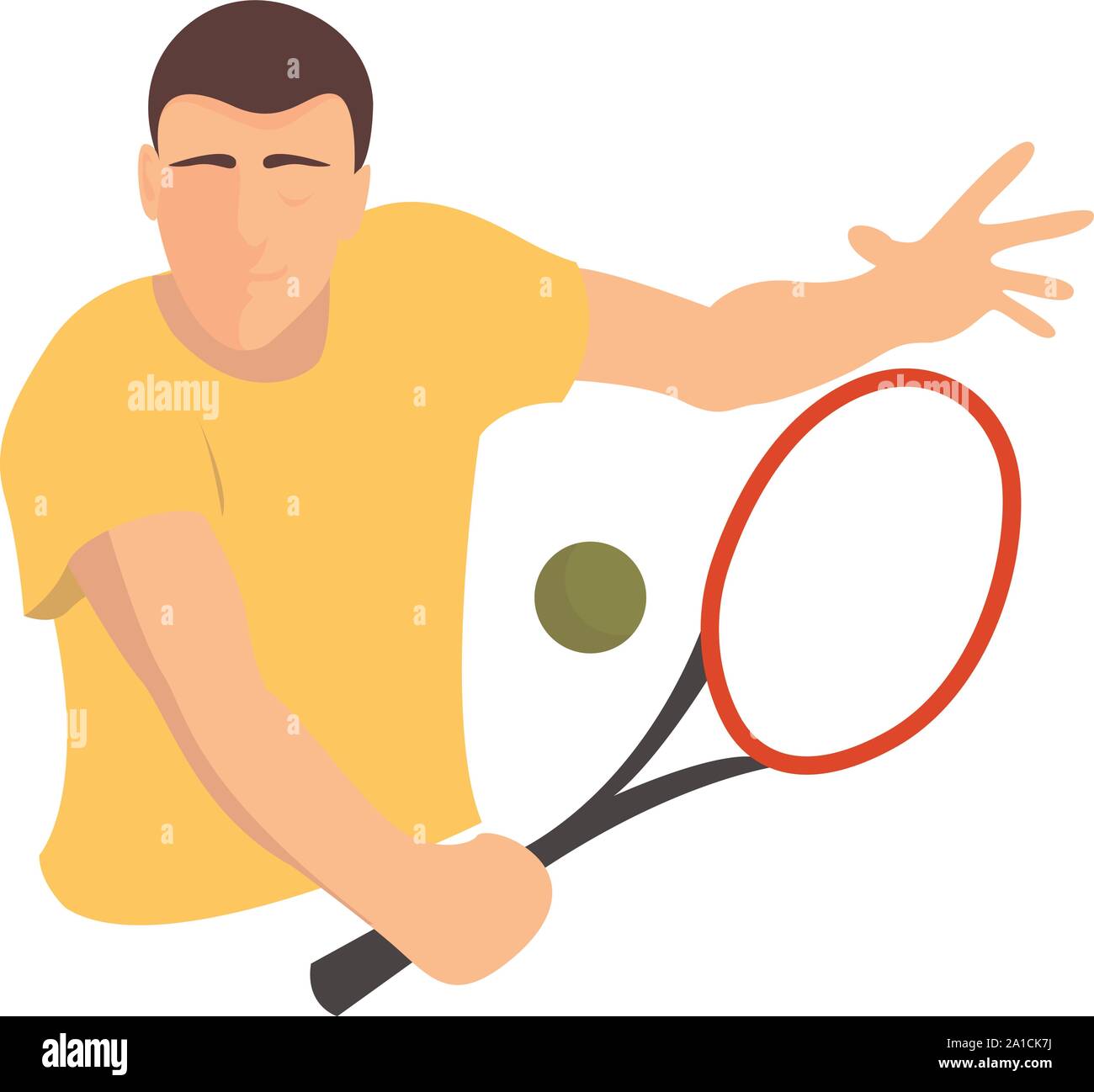 Tennis player flat white Stock Vector Images - Alamy