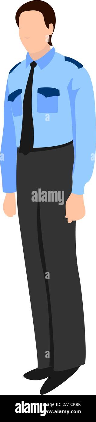 Police officer, illustration, vector on white background Stock Vector ...