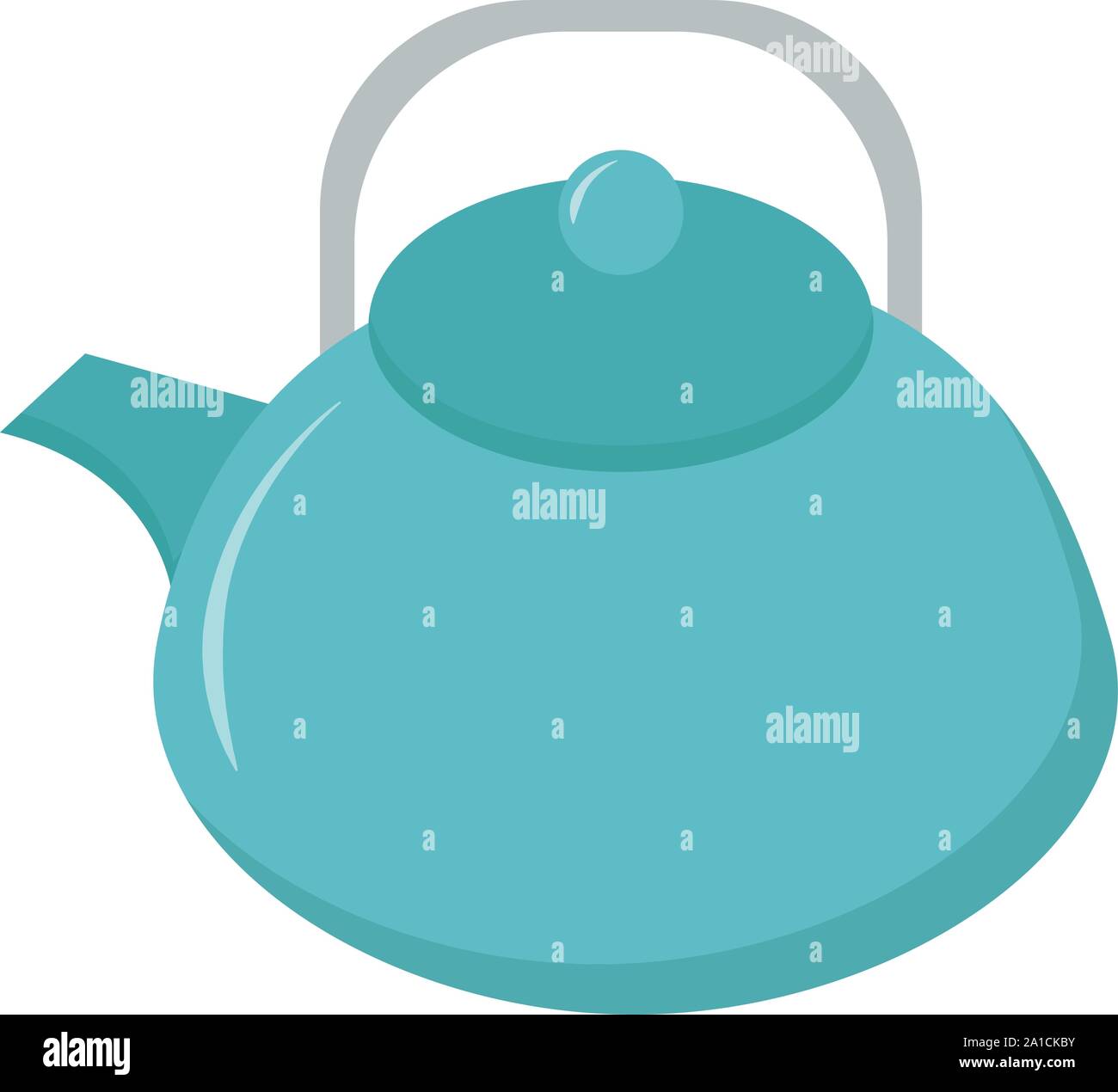 Blue teapot, illustration, vector on white background Stock Vector ...