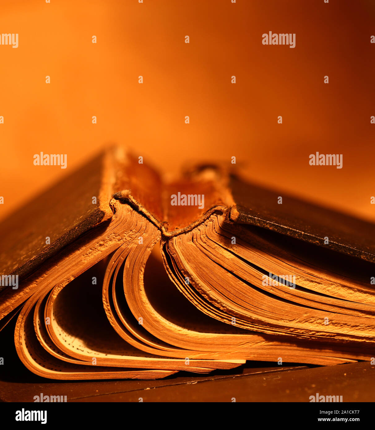 Close up of history old book in library Stock Photo - Alamy
