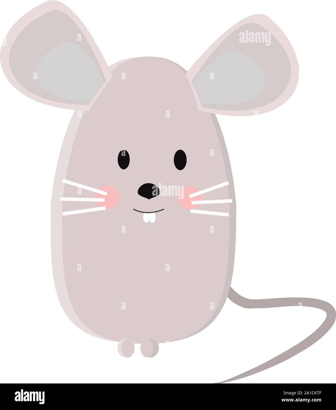 Cute mouse, illustration, vector on white background Stock Vector Image ...