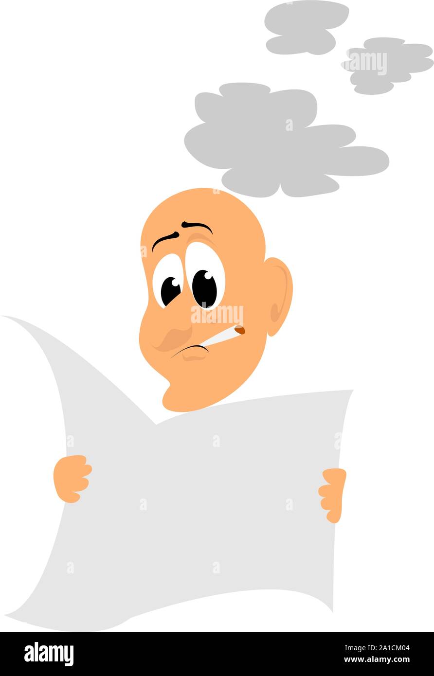 Newspaper, illustration, vector on white background Stock Vector Image ...