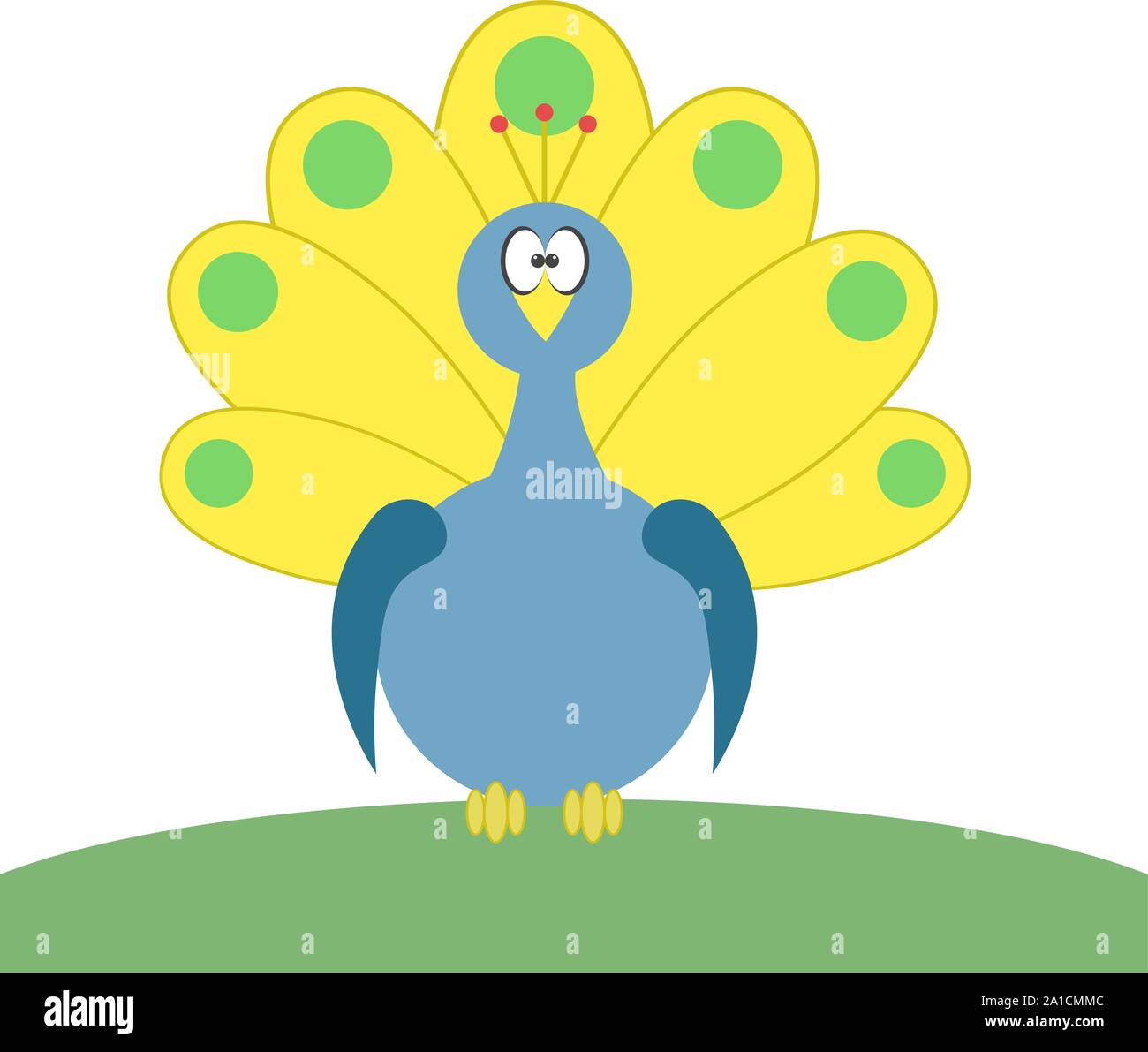 Peacock, illustration, vector on white background Stock Vector Image ...