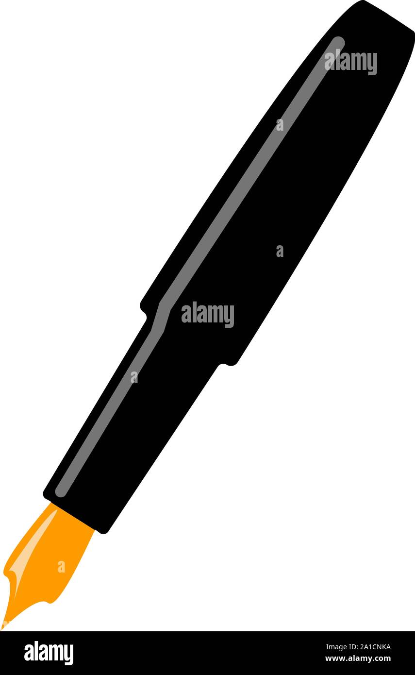 Pocket pen, illustration, vector on white background Stock Vector Image ...