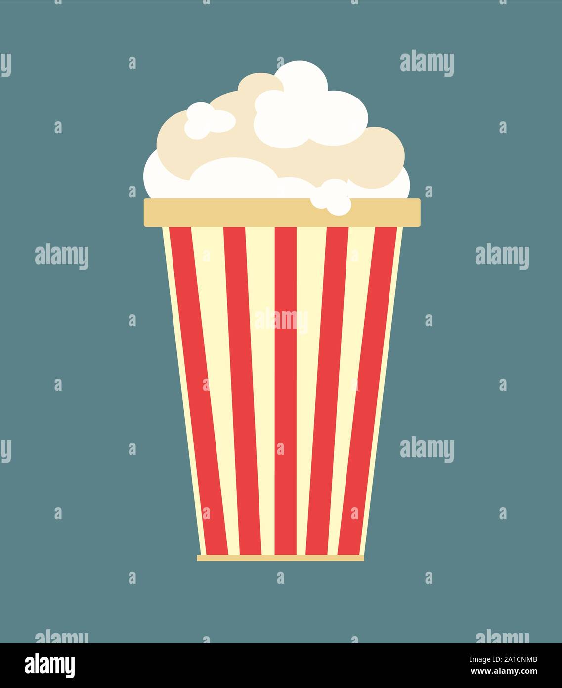Popcorn, illustration, vector on white background Stock Vector Image ...