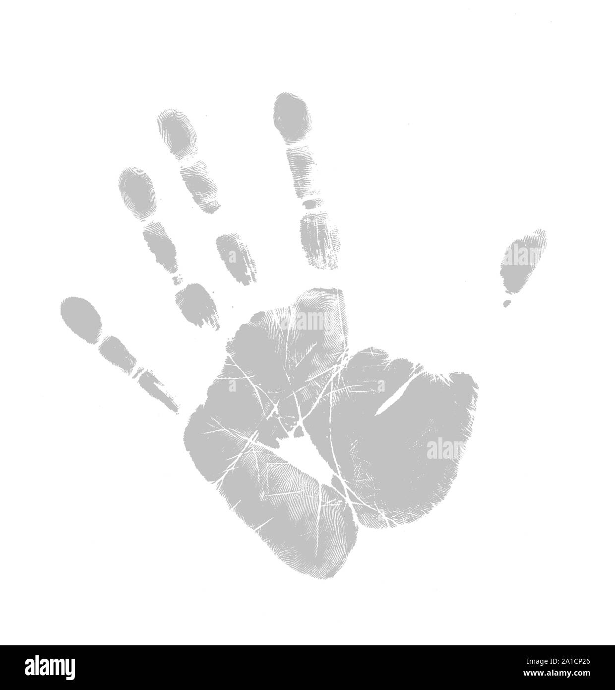 Imprint of a Human Hand with unique details Stock Photo - Alamy