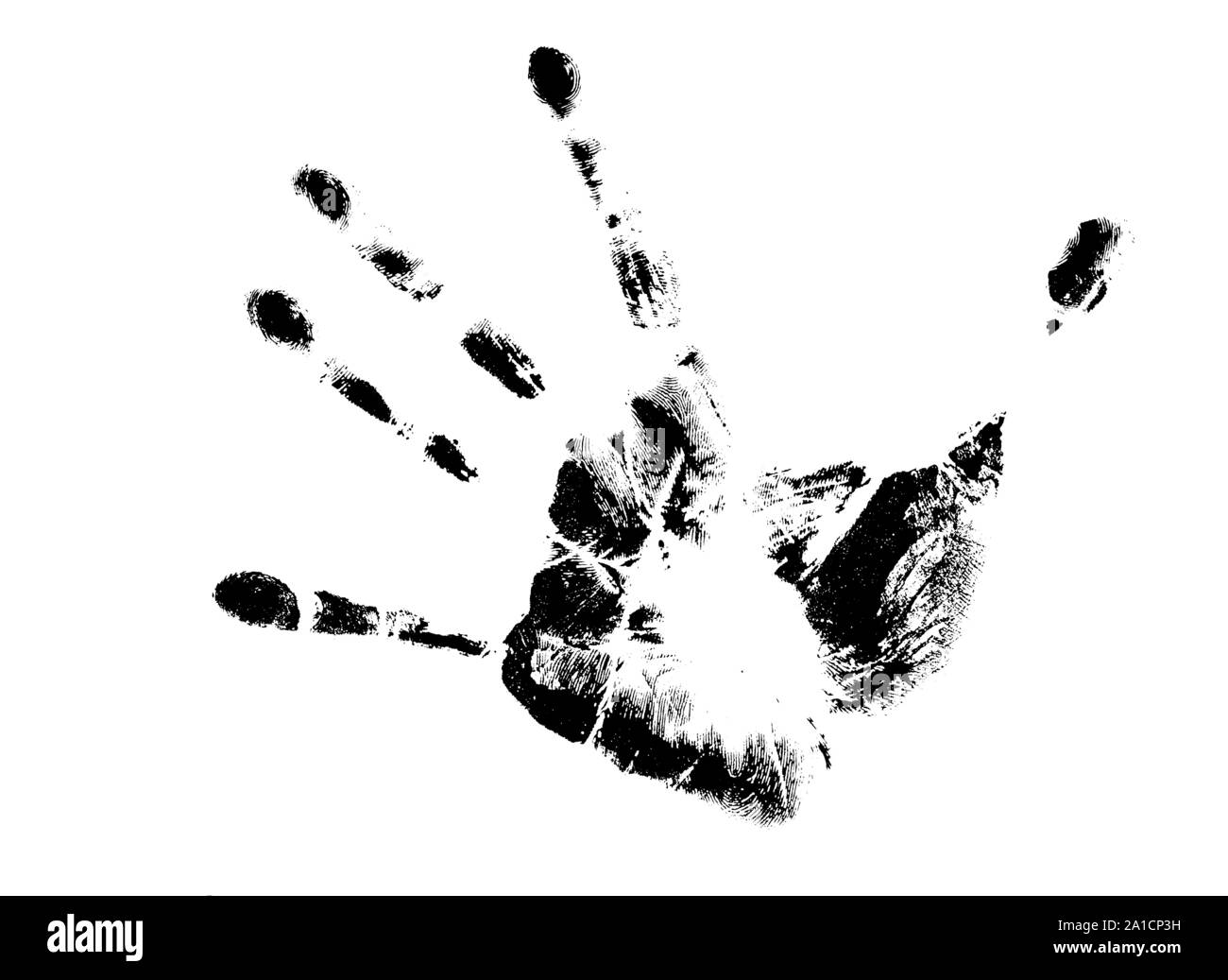 Imprint of a Human Hand with unique details Stock Photo - Alamy