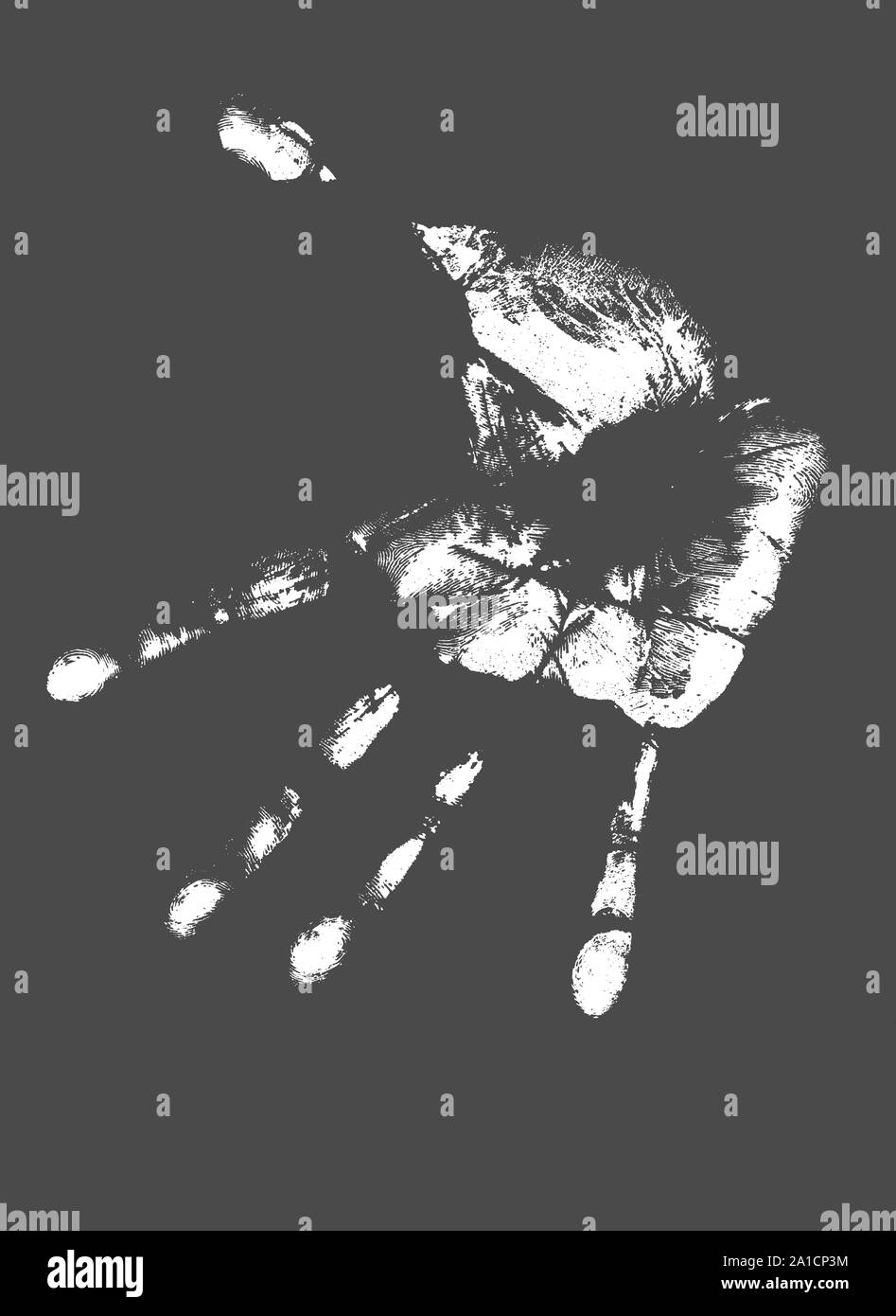 Imprint of a Human Hand with unique details Stock Photo - Alamy